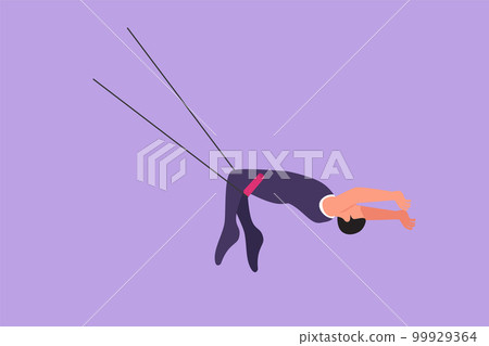 Character flat drawing young male acrobat... - Stock Illustration ...