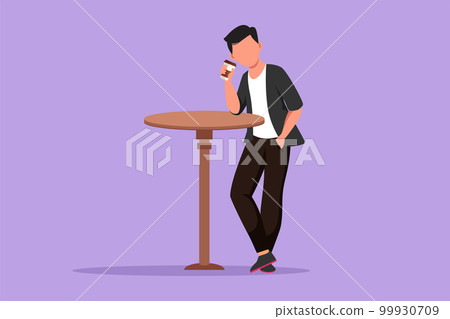Cartoon Restaurant Stand A Cartoon Of A Food Stand With A Sign That