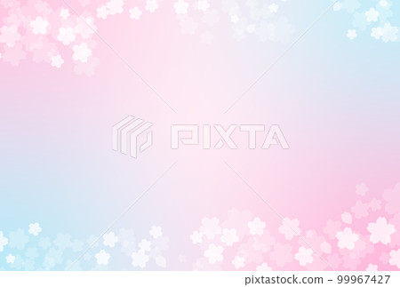 cherry blossom gradient background - Stock Illustration [99967427] - PIXTA