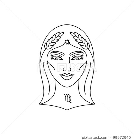Virgo zodiac drawing - Horoscopeaz.com