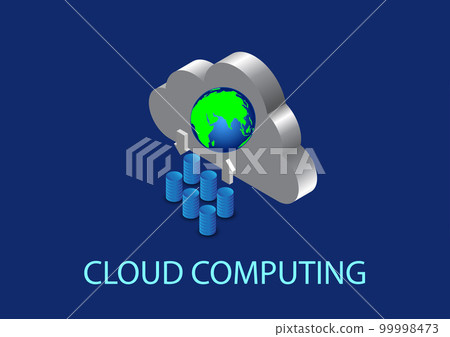 graphics vector Cloud computing concept data...-插圖素材 [99998473] - PIXTA圖庫