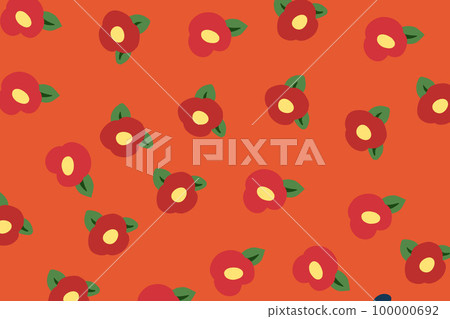 Camellia flower pattern pattern illustration... - Stock Illustration ...