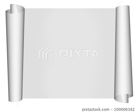 Realistic scroll in white color on white... - Stock Illustration ...