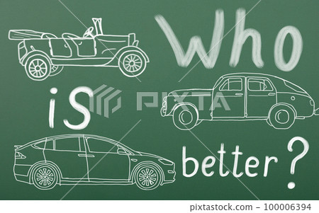 Cars side view icon. Evolution of cars over the... - Stock Illustration ...