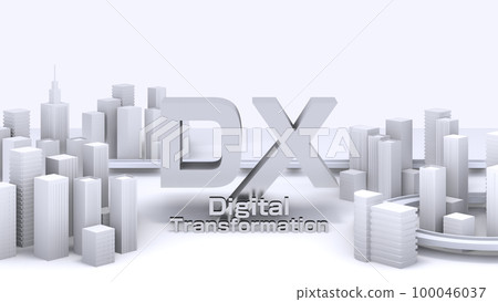 Cityscape background (DX infographic) - Stock Illustration [100046037 ...