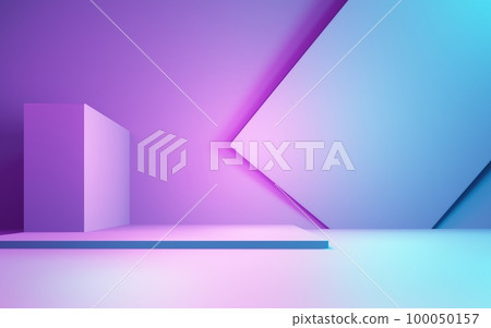 3d rendering of purple and blue abstract... - Stock Illustration ...