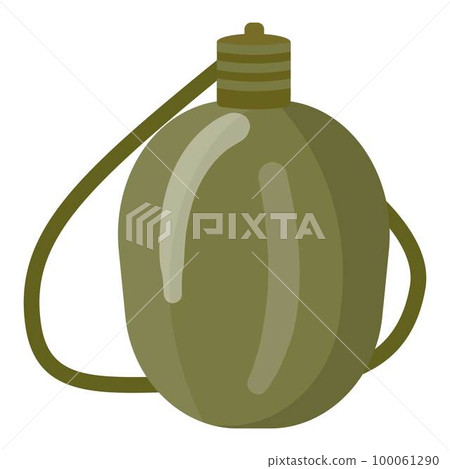 Water pot icon cartoon vector. Hunt equipment.... - Stock Illustration ...