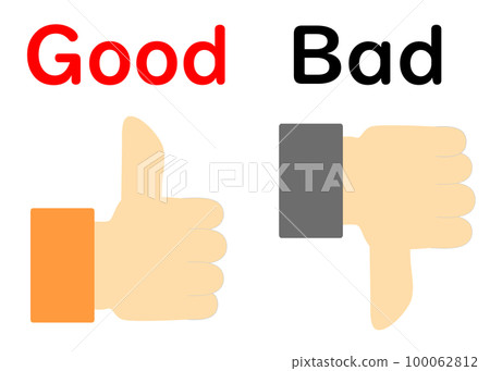 Good and bad hand sign icons. Good & Bad. - Stock Illustration ...