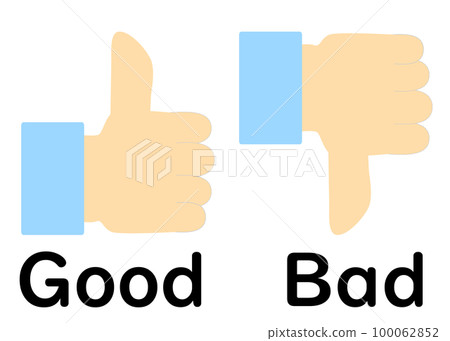 Good and bad hand sign icons. Good & Bad. - Stock Illustration ...