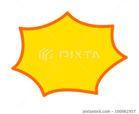 Spiky speech bubble orange/yellow - Stock Illustration [100062957] - PIXTA