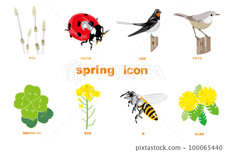 Spring icon set - Stock Illustration [100065440] - PIXTA