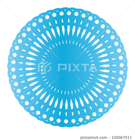 blue circular frame material - Stock Illustration [100067011] - PIXTA