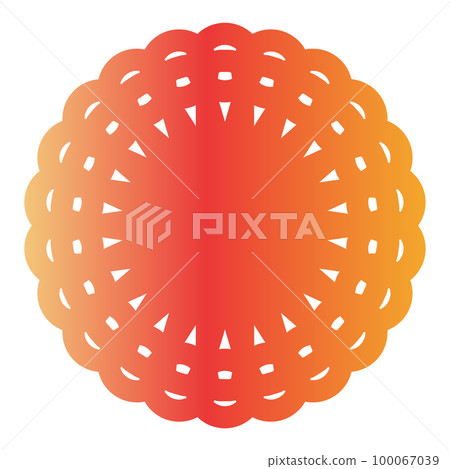 red circular decorative material - Stock Illustration [100067039] - PIXTA
