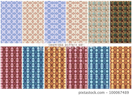 Set of seamless patterns - Stock Illustration [100067489] - PIXTA