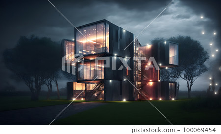 Experimental architecture design, creative,... - Stock Illustration ...