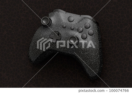 Realistic video game joystick with black chrome... - Stock Illustration ...