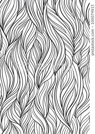 Seamless abstract wave pattern. Repeating hair... - Stock Illustration ...