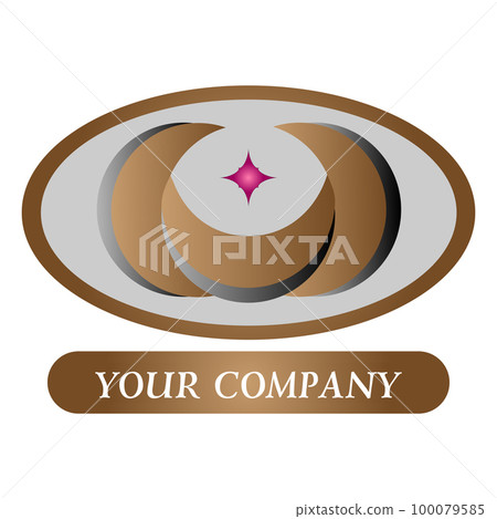 Abstract logo with text on an isolated background - Stock Illustration ...