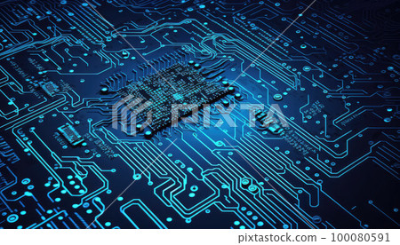 Abstract Computer Chip