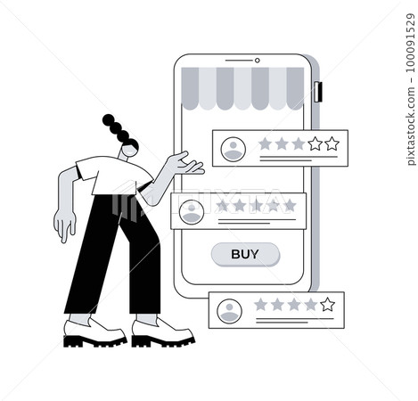 Seller reputation system abstract concept... - Stock Illustration ...