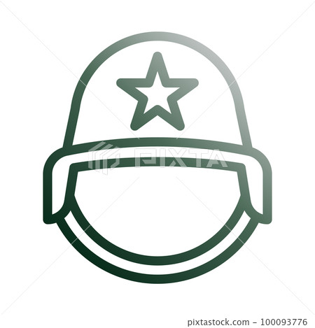 military icon green white style illustration... - Stock Illustration ...