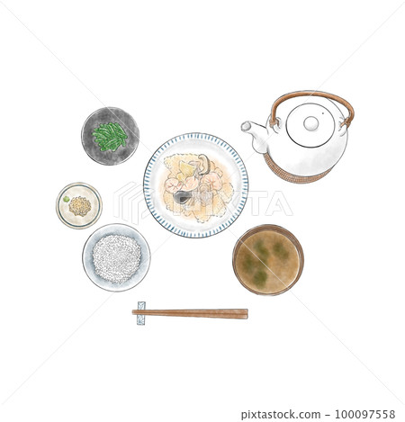 Hand-drawn dining table illustration - Stock Illustration [100097558 ...
