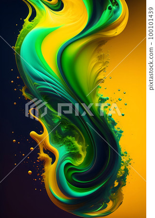 Colorful ink art - Stock Illustration [100101439] - PIXTA