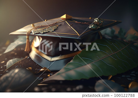 the graduate's hat. university students... - Stock Illustration ...