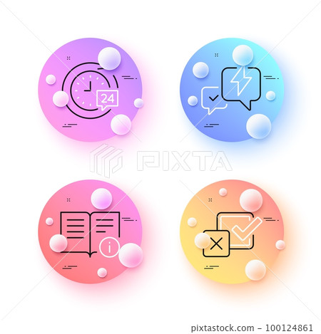 Lightning bolt, Checkbox and Technical info... - Stock Illustration [100124861] - PIXTA