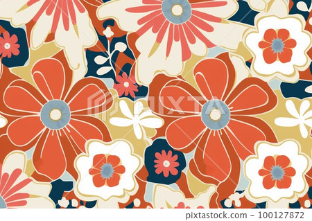Abstract retro flower background. Decorative... - Stock Illustration ...