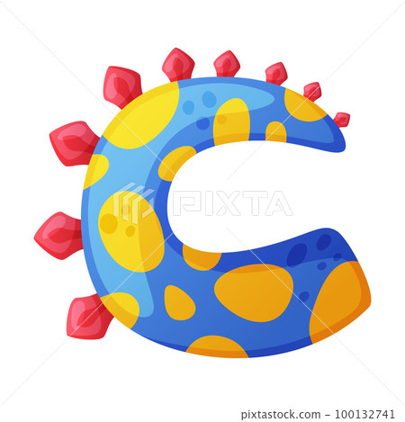 C consonant letter dino font. Dinosaur... - Stock Illustration ...