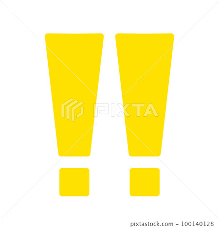 yellow double exclamation mark - Stock Illustration [100140128] - PIXTA