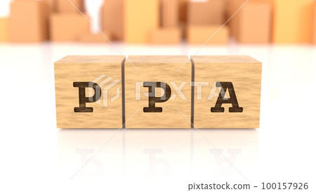 Wooden blocks with PPA letters printed on them - Stock Illustration ...