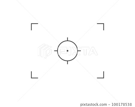 Camera focus target vector illustration on... - Stock Illustration ...