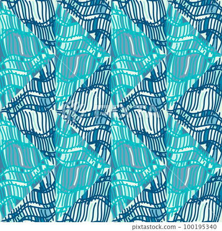 Aztec mosaic tile. Abstract tribal seamless...-插圖素材 [100195340] - PIXTA圖庫