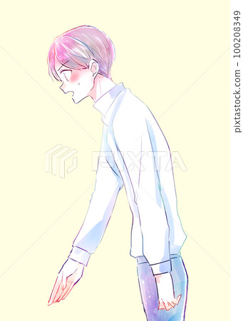 Confessing man serious - Stock Illustration [100208349] - PIXTA