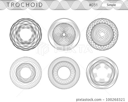 Trochoid simple style design set_031 - Stock Illustration [100268321 ...