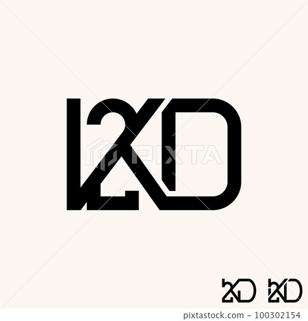 Simple and unique letter or word K2D font in... - Stock Illustration ...
