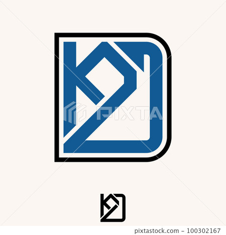 Simple but unique letter or word K2D font in... - Stock Illustration ...