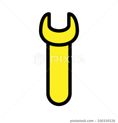 Spanner line icon isolated on white background.... - Stock Illustration ...