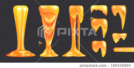 Honey Caramel Melt Set - Stock Illustration [100358903] - PIXTA