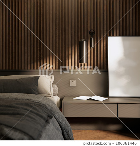 3D rendering shot close up. Modern interior of... - Stock Illustration ...