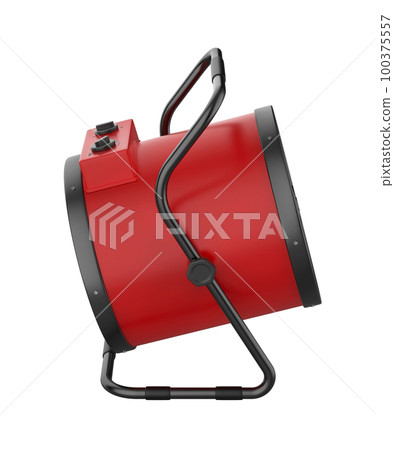 Red industrial electric fan heater - Stock Illustration [100375557] - PIXTA