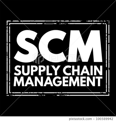 SCM Supply Chain Management - management of the... - Stock Illustration ...