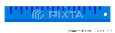 Modern blue ruler icon. stationary. vector. - Stock Illustration ...