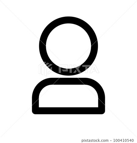 Simple person icon. User or avatar. vector. - Stock Illustration ...
