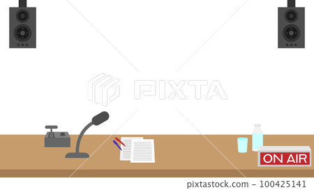 Illustration of a radio booth - Stock Illustration [100425141] - PIXTA