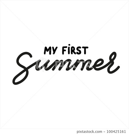 My first Summer vector handwritten lettering... - Stock Illustration ...