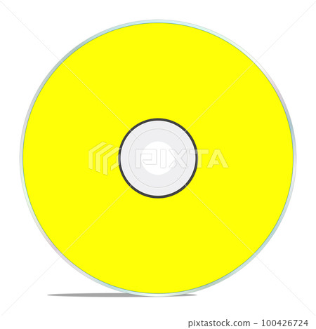 CD or DVD blank template yellow for...-插圖素材 [100426724] - PIXTA圖庫