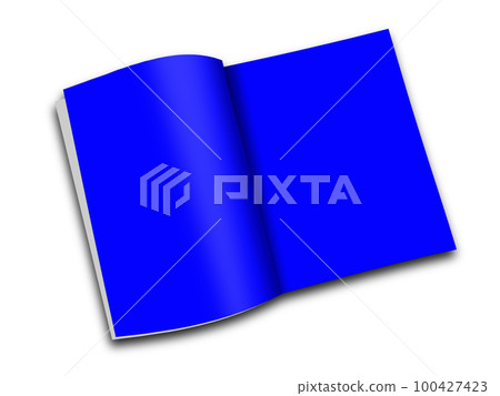 Blue magazine blank template for presentation... - Stock Illustration ...